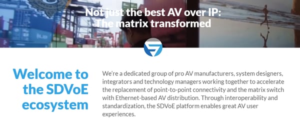 How SDVoE™ Enables Interoperability in Pro AV